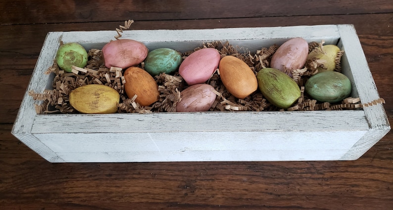 PRIMITIVE WOODEN EGGS Rustic Easter Decor Farmhouse | Etsy