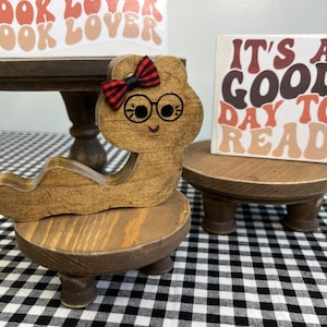 CUTEST PERSONALIZED TEACHER Gift | Wooden Bookworm | Back to School ...