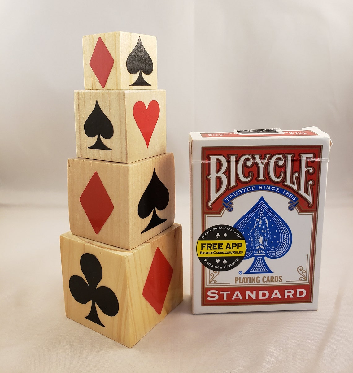 Natural Wood Euchre Trump Cube what's Trump - Etsy