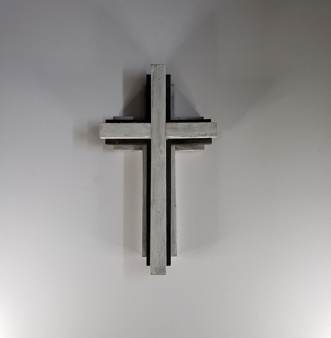 RUSTIC STACKED CROSSES 3 Dimensional Rustic Wooden White - Etsy