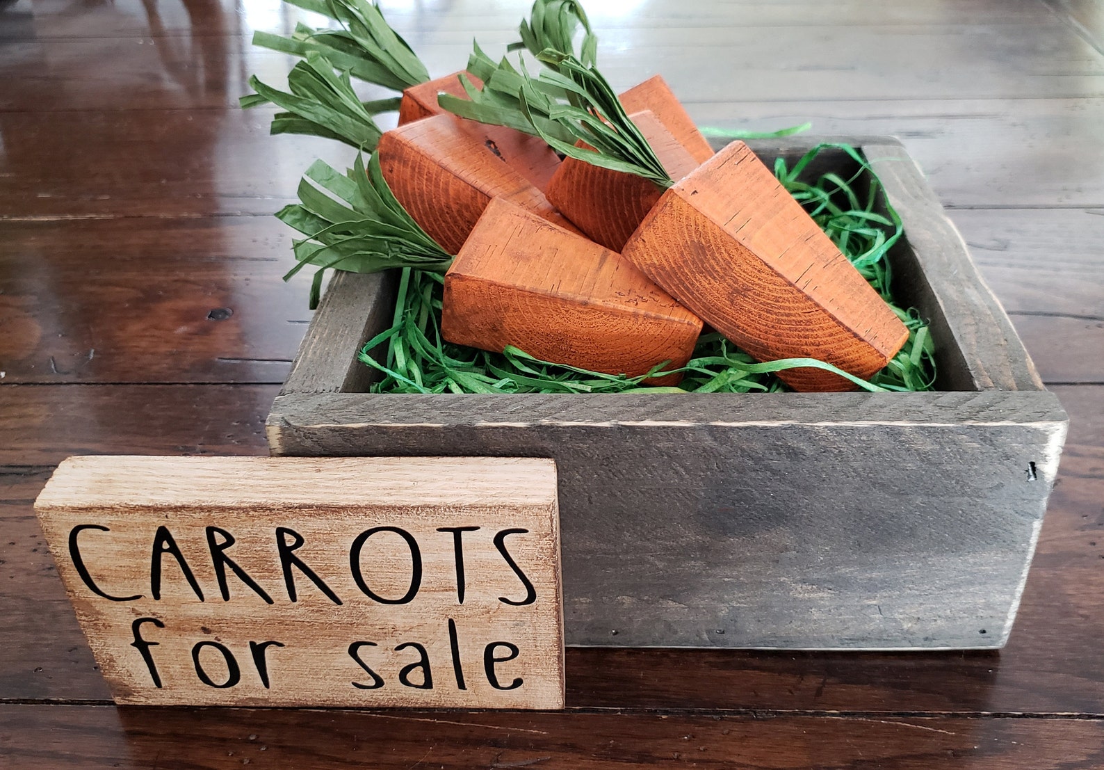 Small Wooden Carrots | Rustic Easter Decor | Farmhouse Kitchen Decor ...