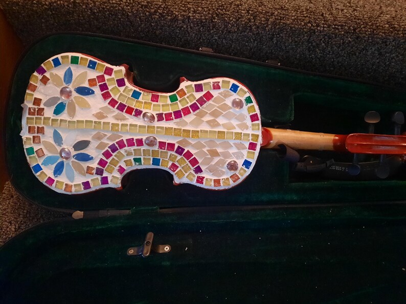 MOSAIC Stained Glass Student Violin, 19x7. Mosaic on Front and Back. - Etsy