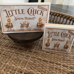 WOODEN CHICKS | PEEPS | Easter | Block Signs | Tiered Tray Decor ...