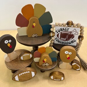 WHIMSICAL TURKEYS, LEGS, Footballs, Signs & Bead Garland | Thanksgiving ...