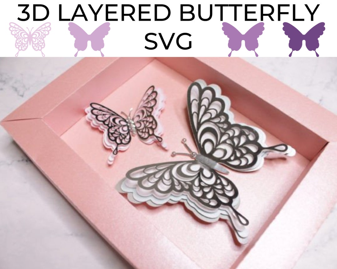Butterfly SVG 3D, Butterfly Svg Cricut, Butterfly Svg Layered ...