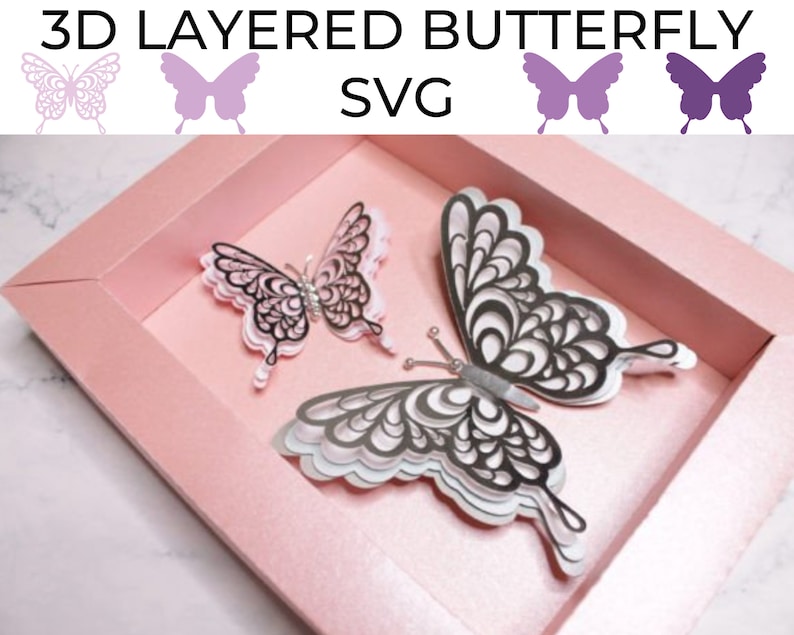 Butterfly SVG 3D, Butterfly Svg Cricut, Butterfly Svg Layered ...