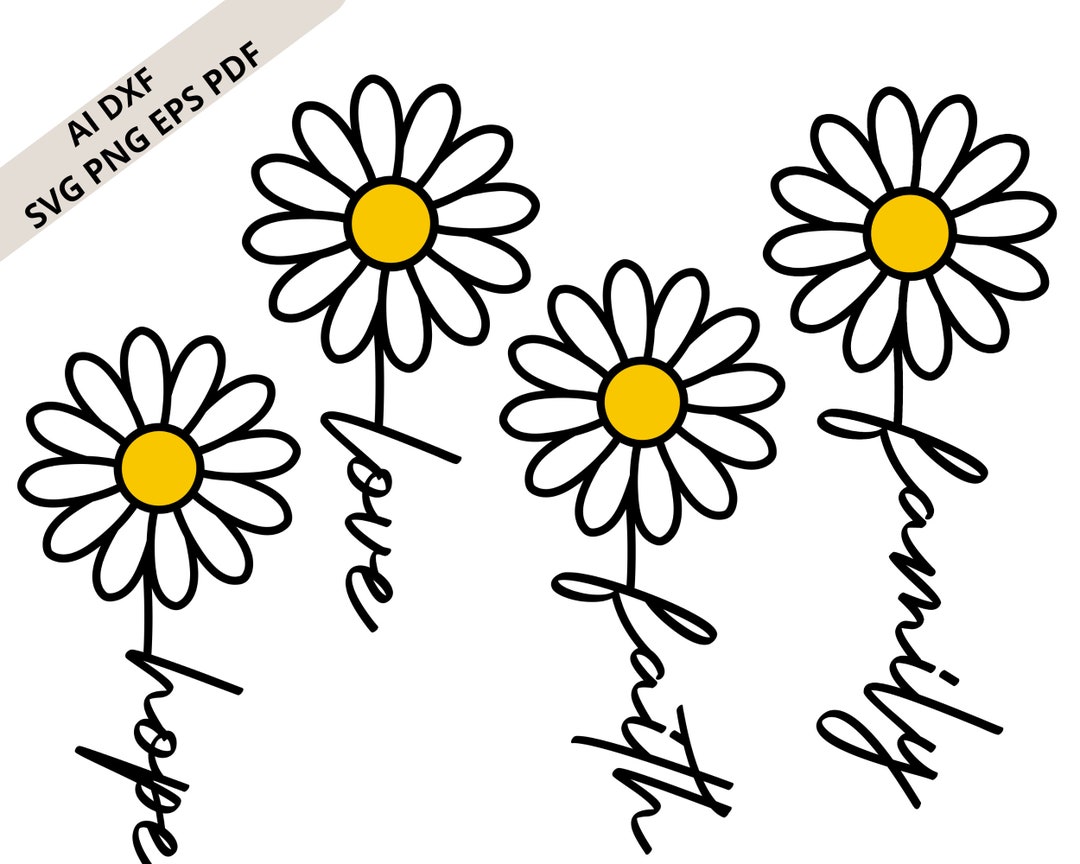 Daisy SVG Cut File and Daisy Svg Bundle Cricut for Sublimation Designs ...