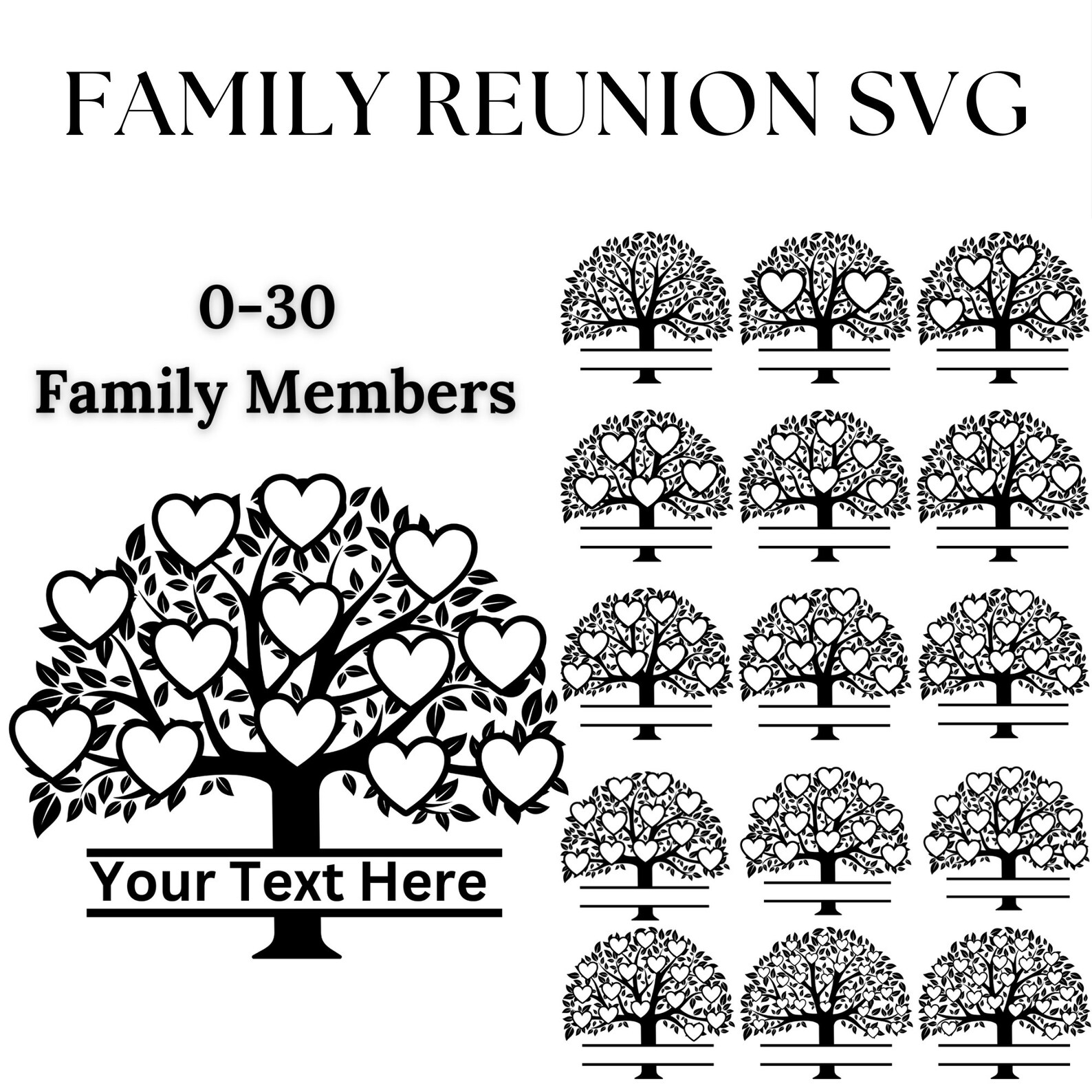 Family Tree With Names Family Reunion SVG Bundle Family Tree SVG Wall ...