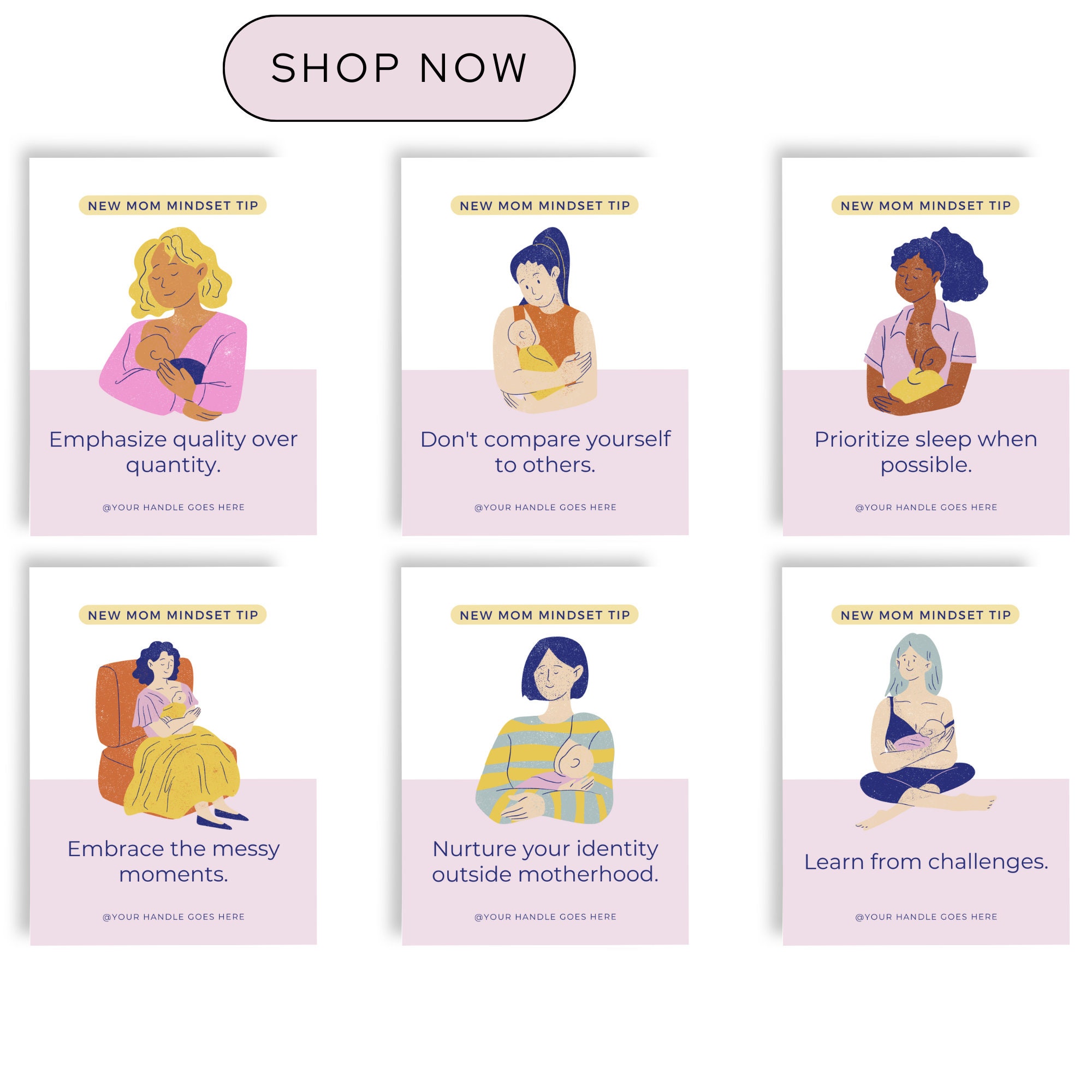 New Mom Mindset Tips Affirmation Cards Mindset Journal New Mom Gift ...