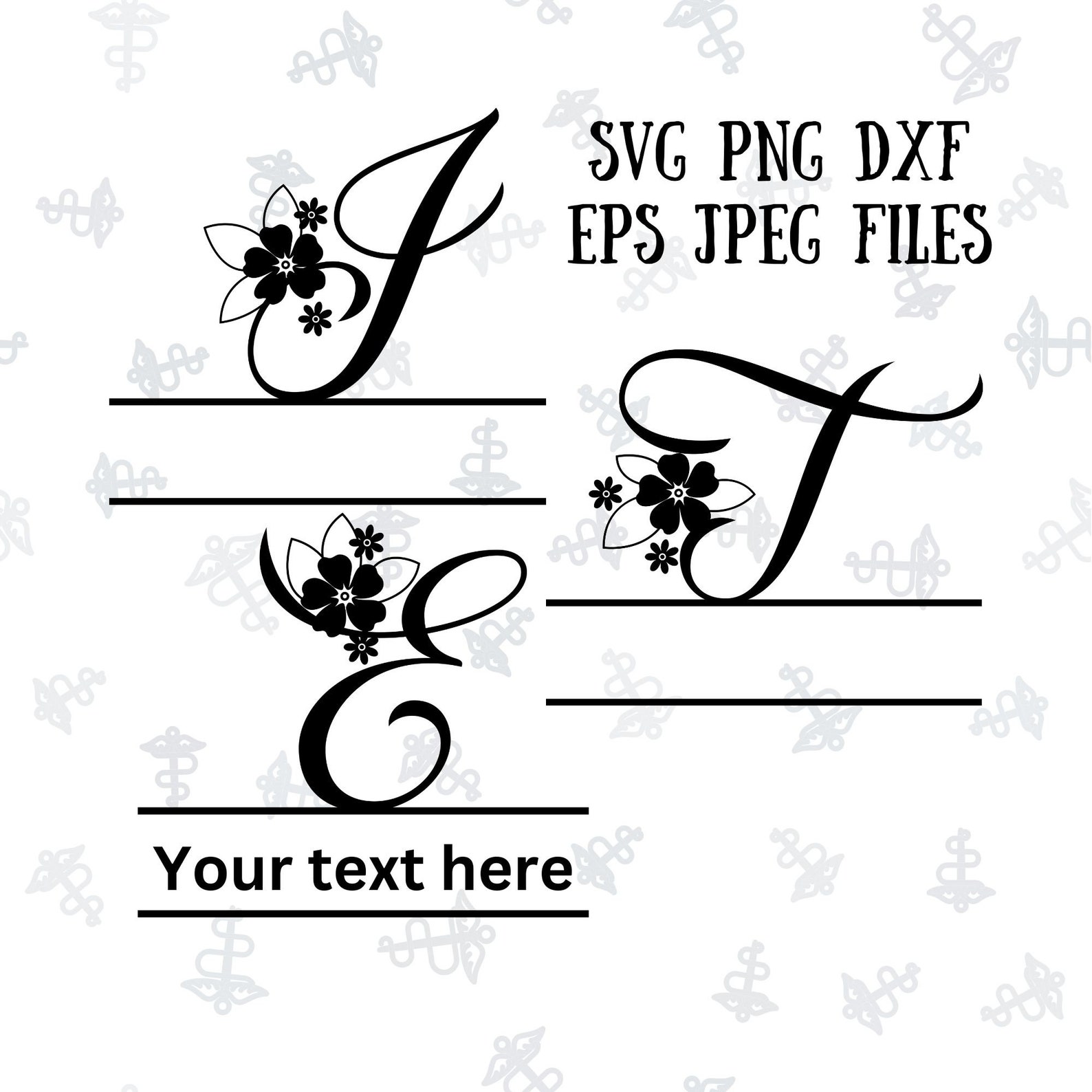 Monogram Svg Bundle for Monogram Svg Download Split Monogram Svg Bundle ...