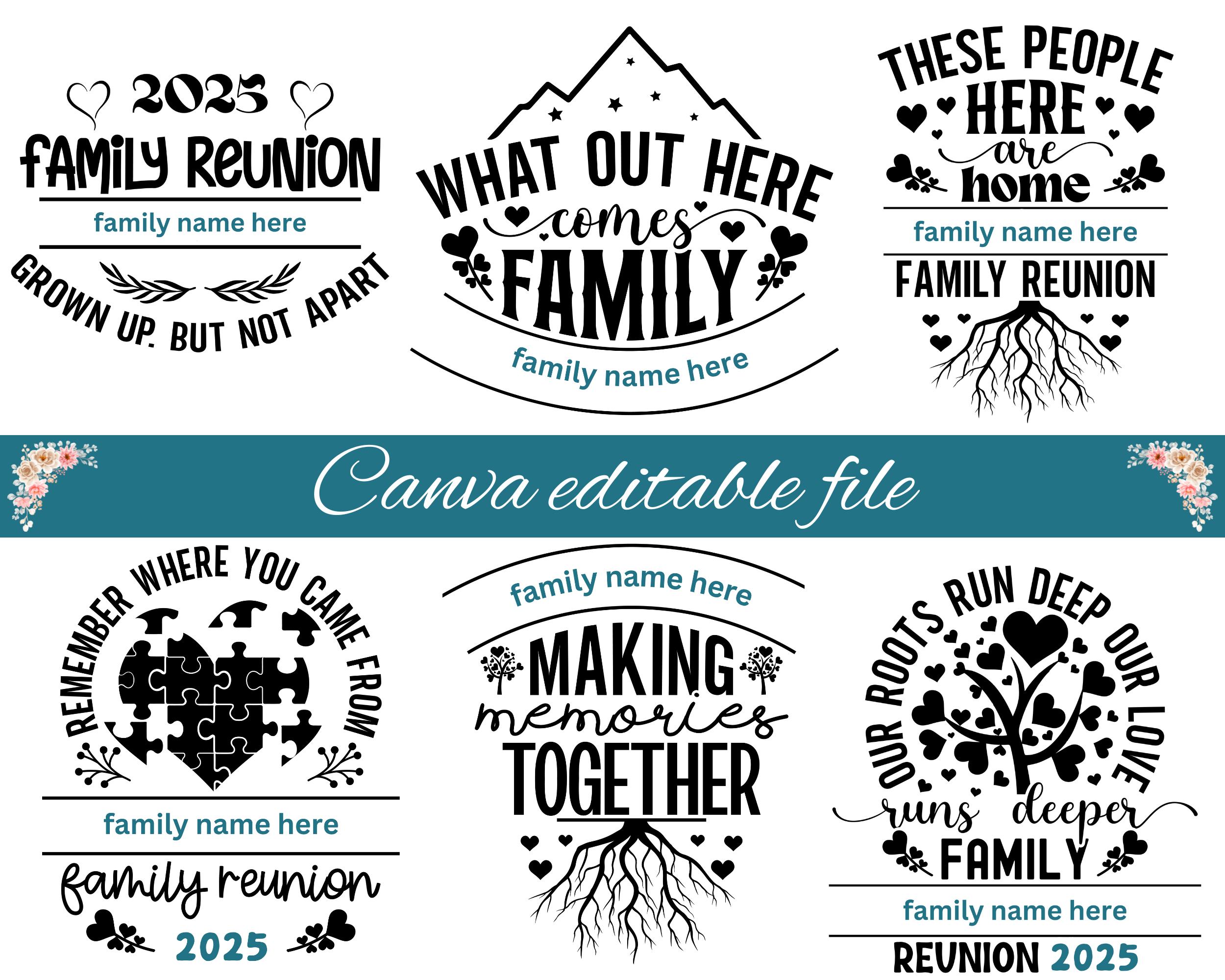 Family Reunion SVG Bundle Family Tree SVG Family Reunion Vector Art Our ...