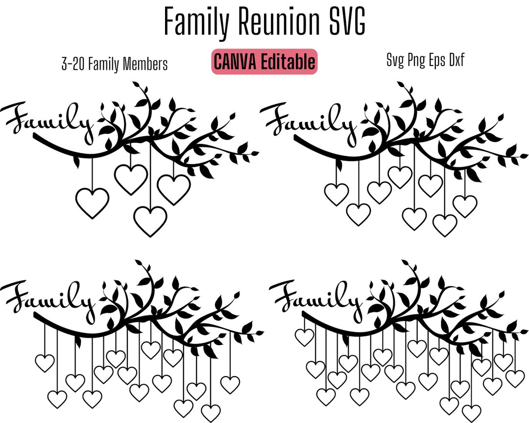 Family Tree SVG With Names Family Reunion SVG Bundle - Etsy