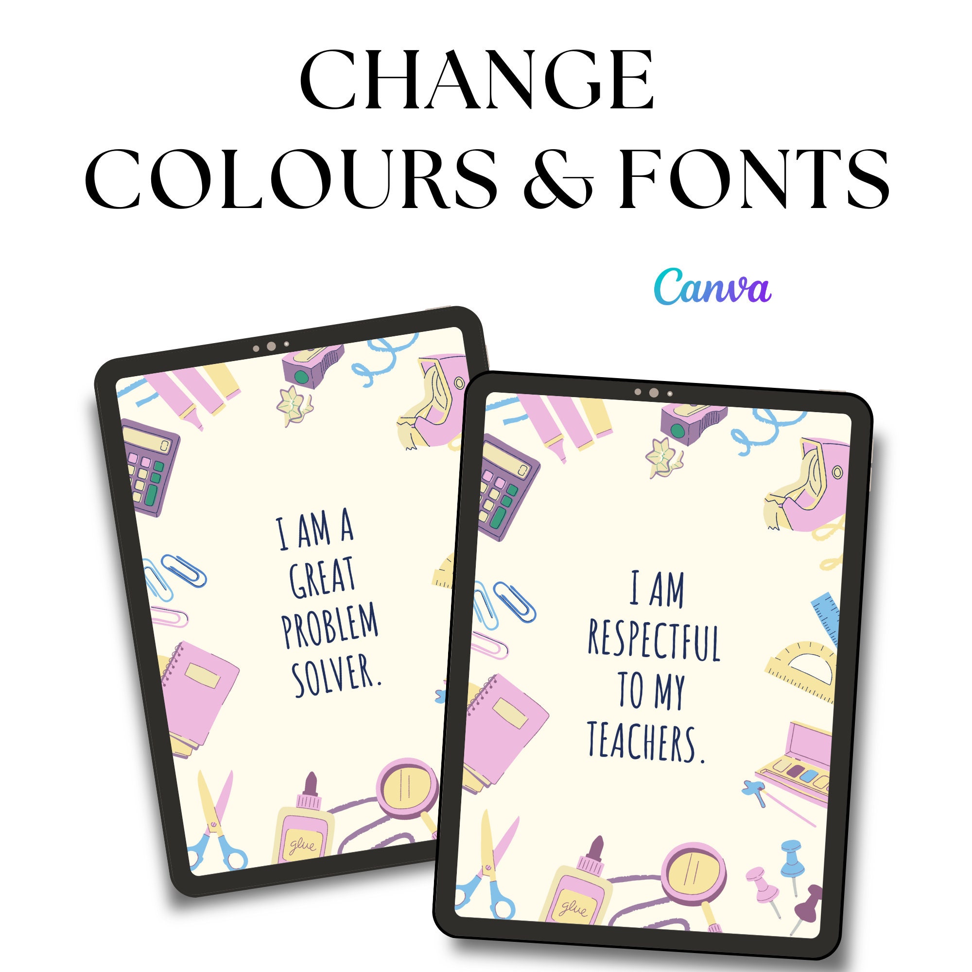 Kids Affirmation Cards Printable Back to School Affirmations ...