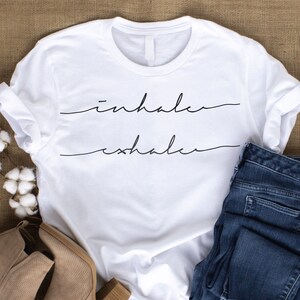 Inhale Exhale Printable Minimalist Wall Art Set of 2 Piece Home Decor ...