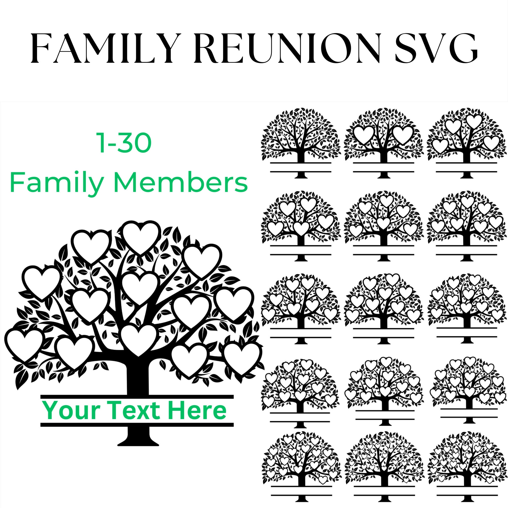 Family Tree SVG With Names Family Reunion SVG Bundle Family Reunion ...