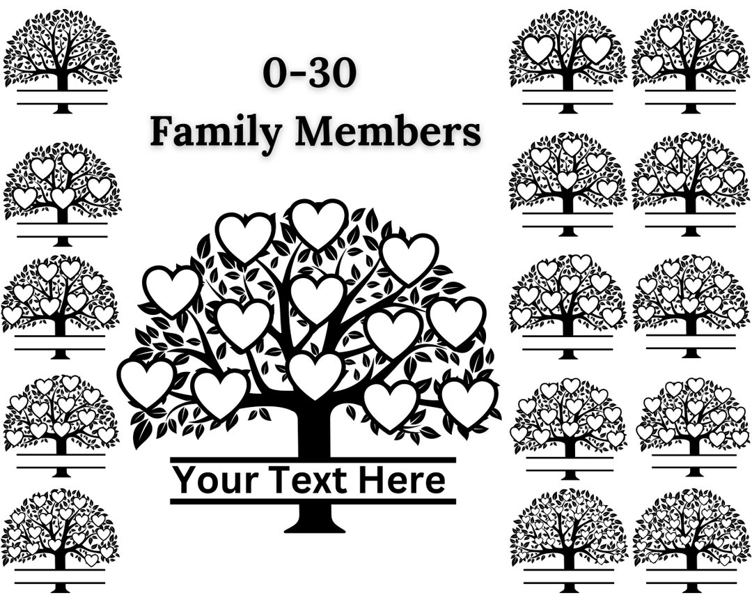 Family Tree With Names Family Reunion SVG Bundle Family Tree - Etsy