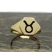 Taurus Gold Ring, Zodiac Sign Taurus Women's 14K Gold Ring, Horoscope ...