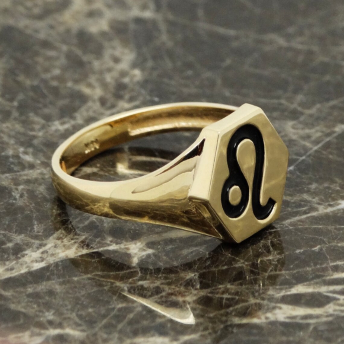 Leo 14K Gold Women's Ring, Solid 14k Gold Astrology Ring, Horoscope ...