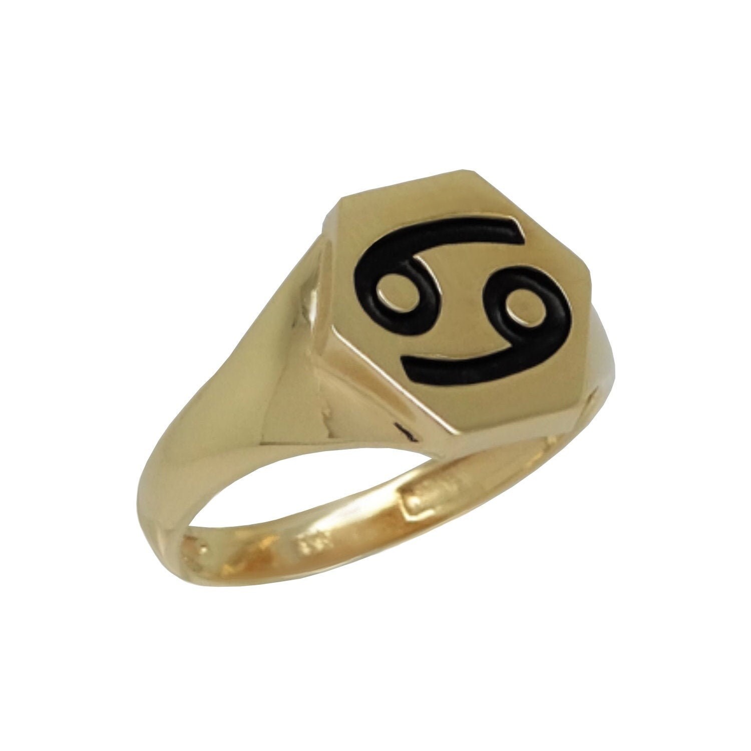 Cancer 14K Gold Zodiac Women's Ring, Horoscope Gold 14ct Womens Jewelry ...