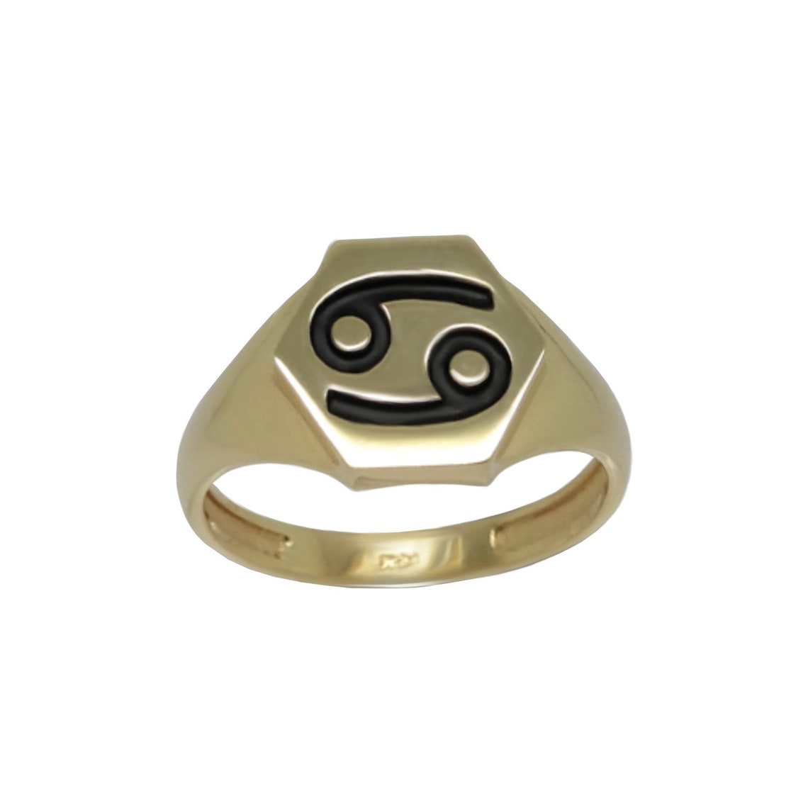 Cancer 14K Gold Zodiac Women's Ring, Horoscope Gold 14ct Womens Jewelry ...