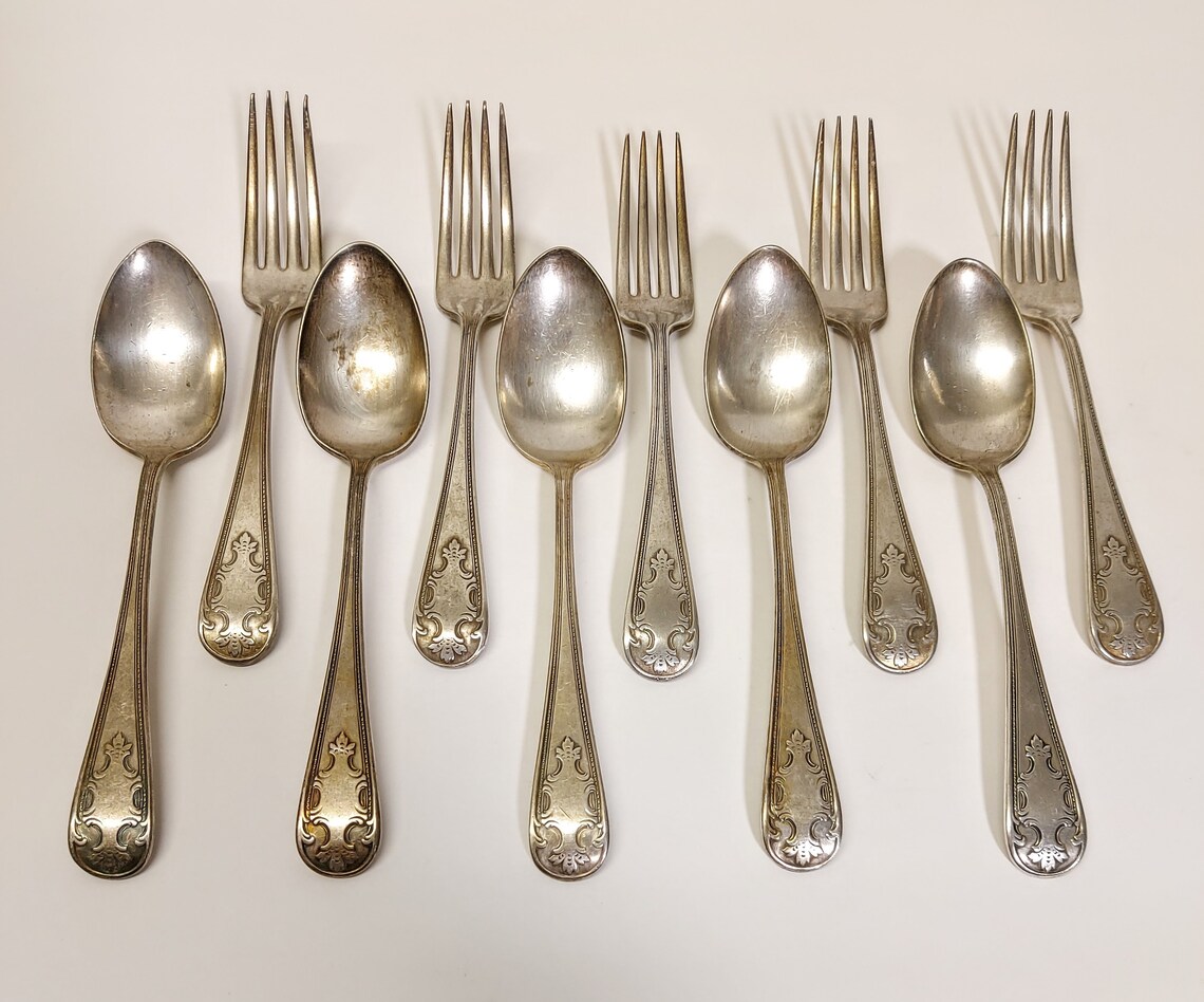 Flatware Silverware Silver Plate Arts and Crafts Style - Etsy
