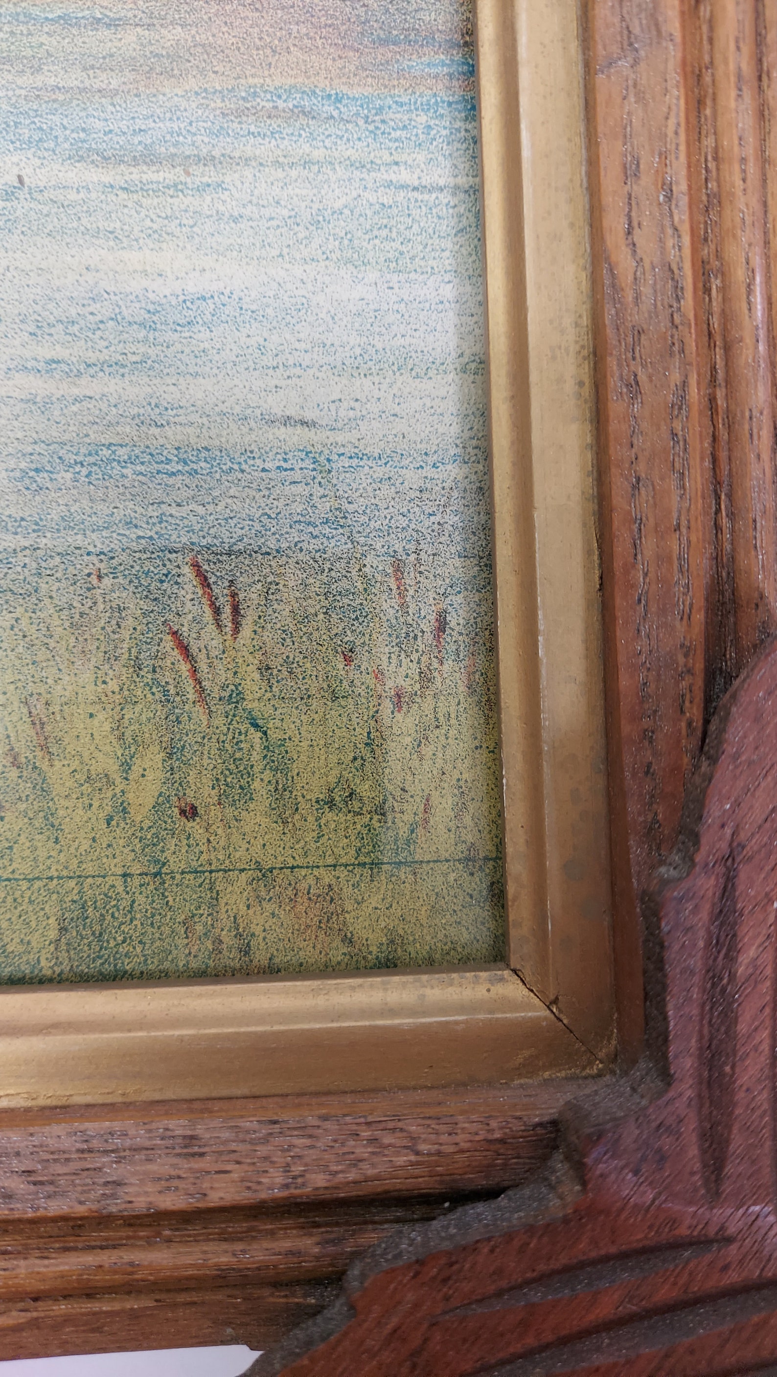 Adirondack Frame With Print Vintage Carved Leaves Folk Art | Etsy