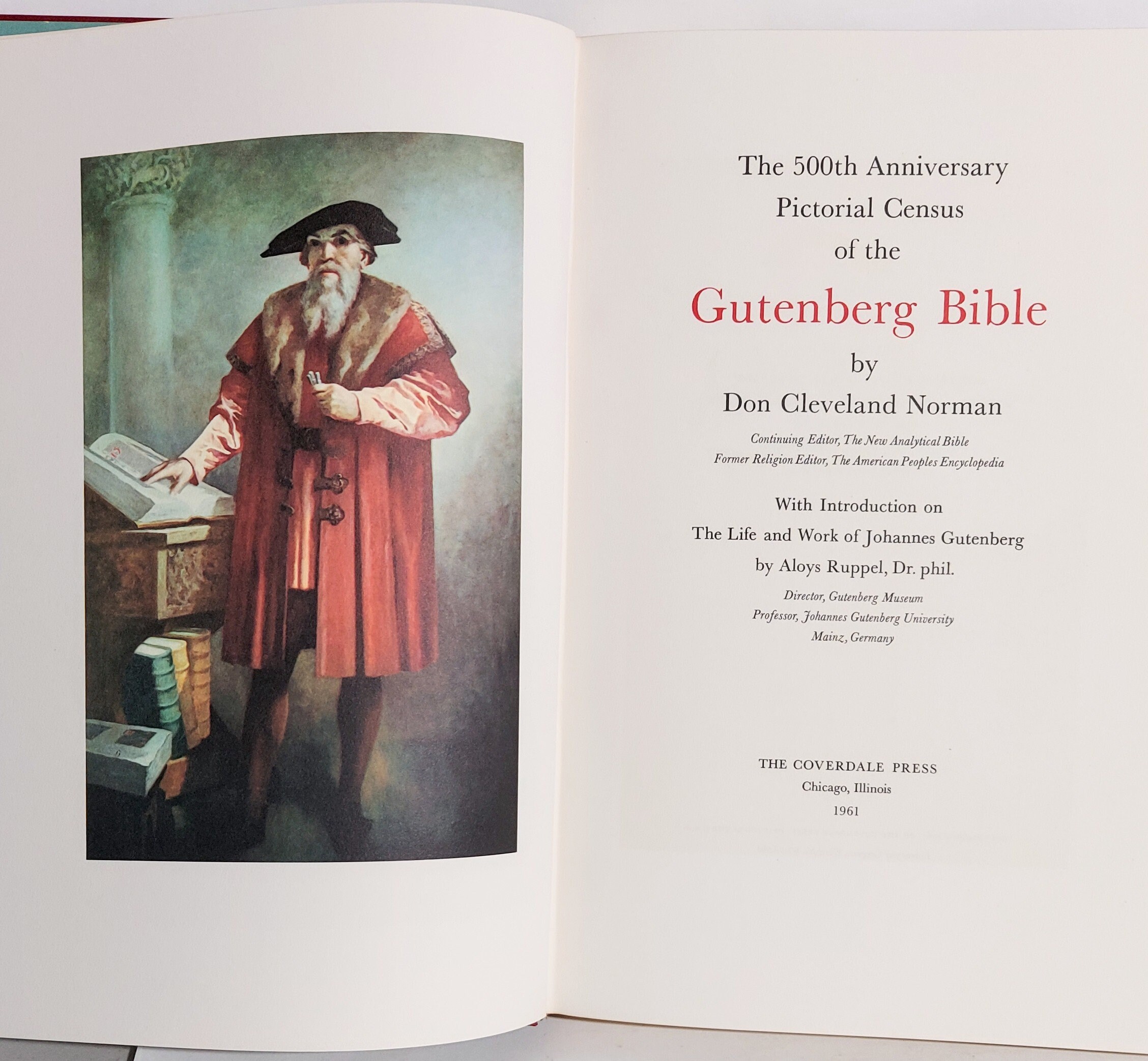 Johann Gutenberg Bible Cover