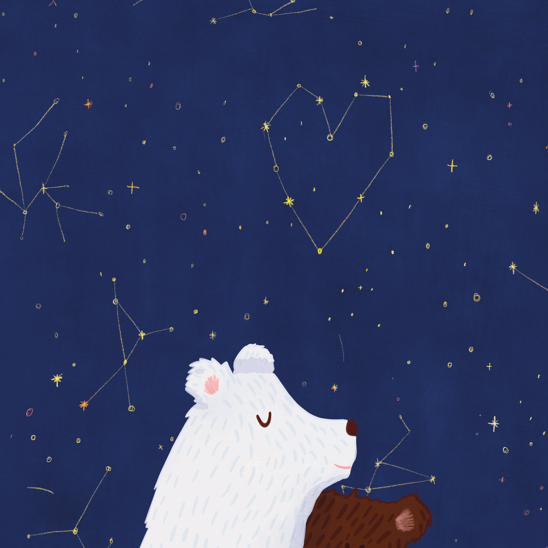 Bear Hug Print Illustration for Kid's Room Boys and - Etsy