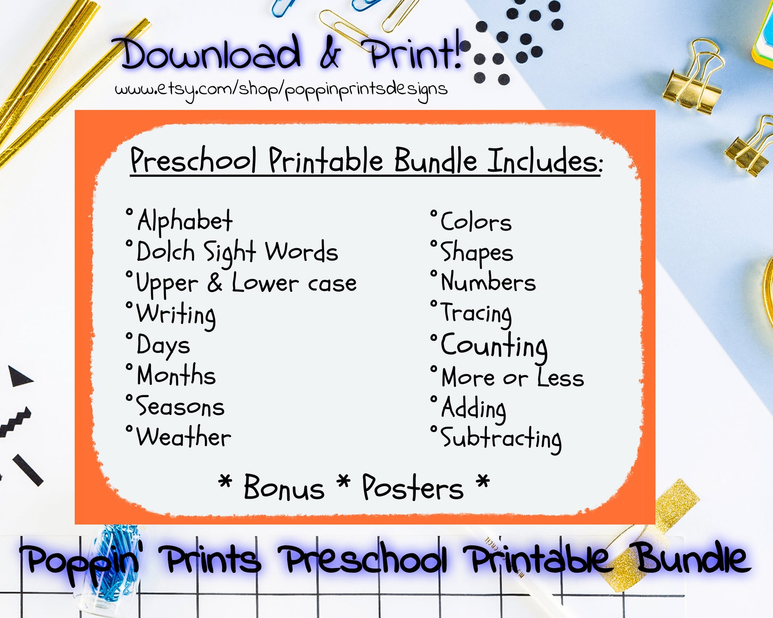 Preschool Printable Bundle Preschool Curriculum Preschool | Etsy