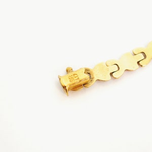 10K Tri Color Gold Link Bracelet With Locking Box Clasp - Etsy