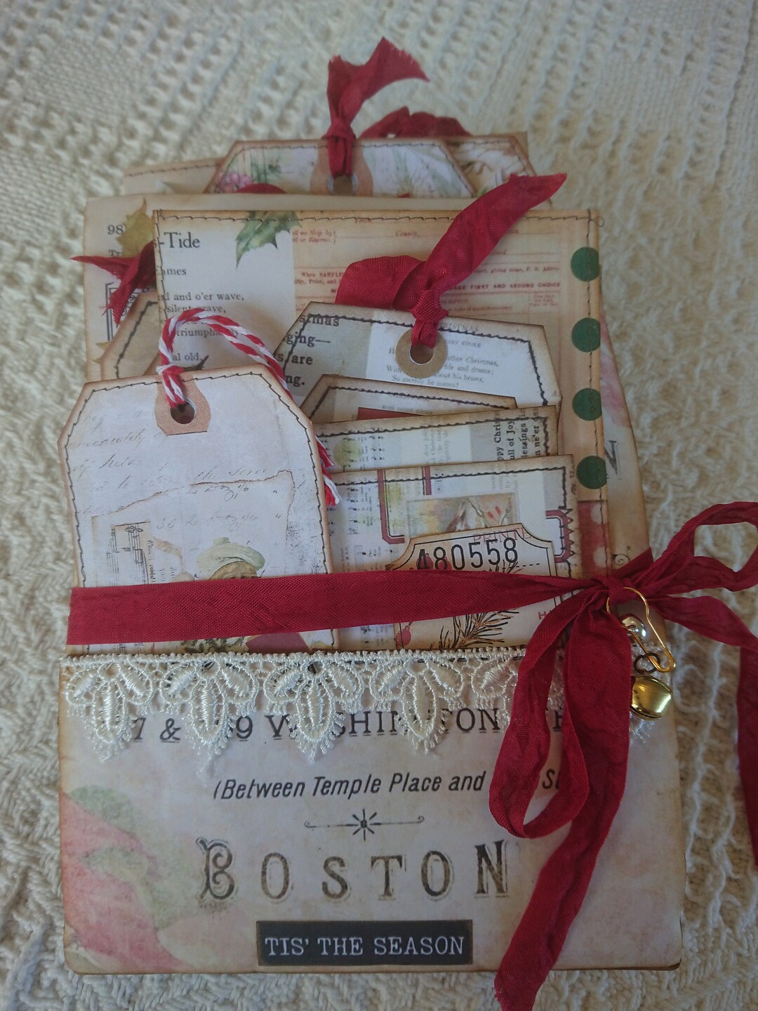 Stuffed Paper Bag With Journal Christmas Style - Etsy