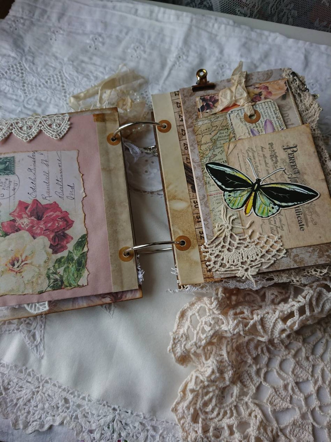 Ring Bound Journal With Pockets Bags Tucks and Journaling Pages Inside ...