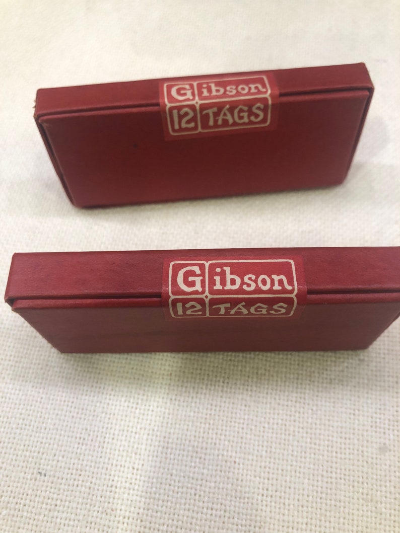 Vintage Gibson Box of Christmas Tags - Etsy