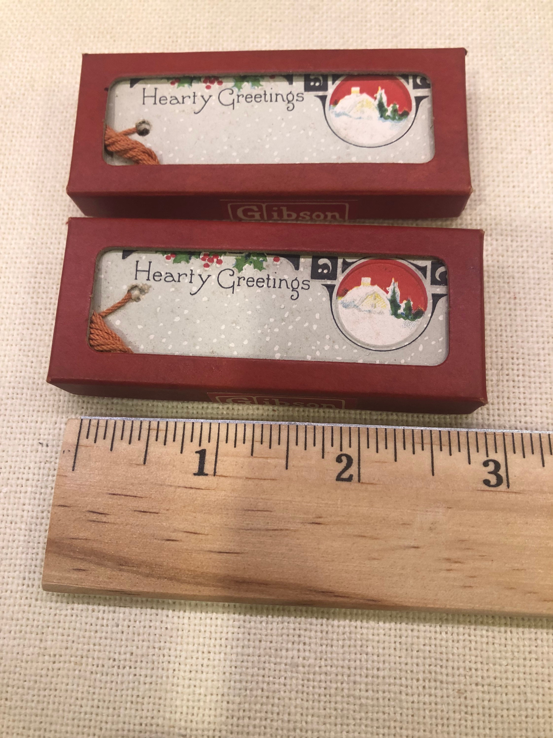Vintage Gibson Box of Christmas Tags - Etsy