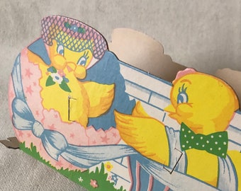 Vintage Easter Folded Bunny Box | Etsy