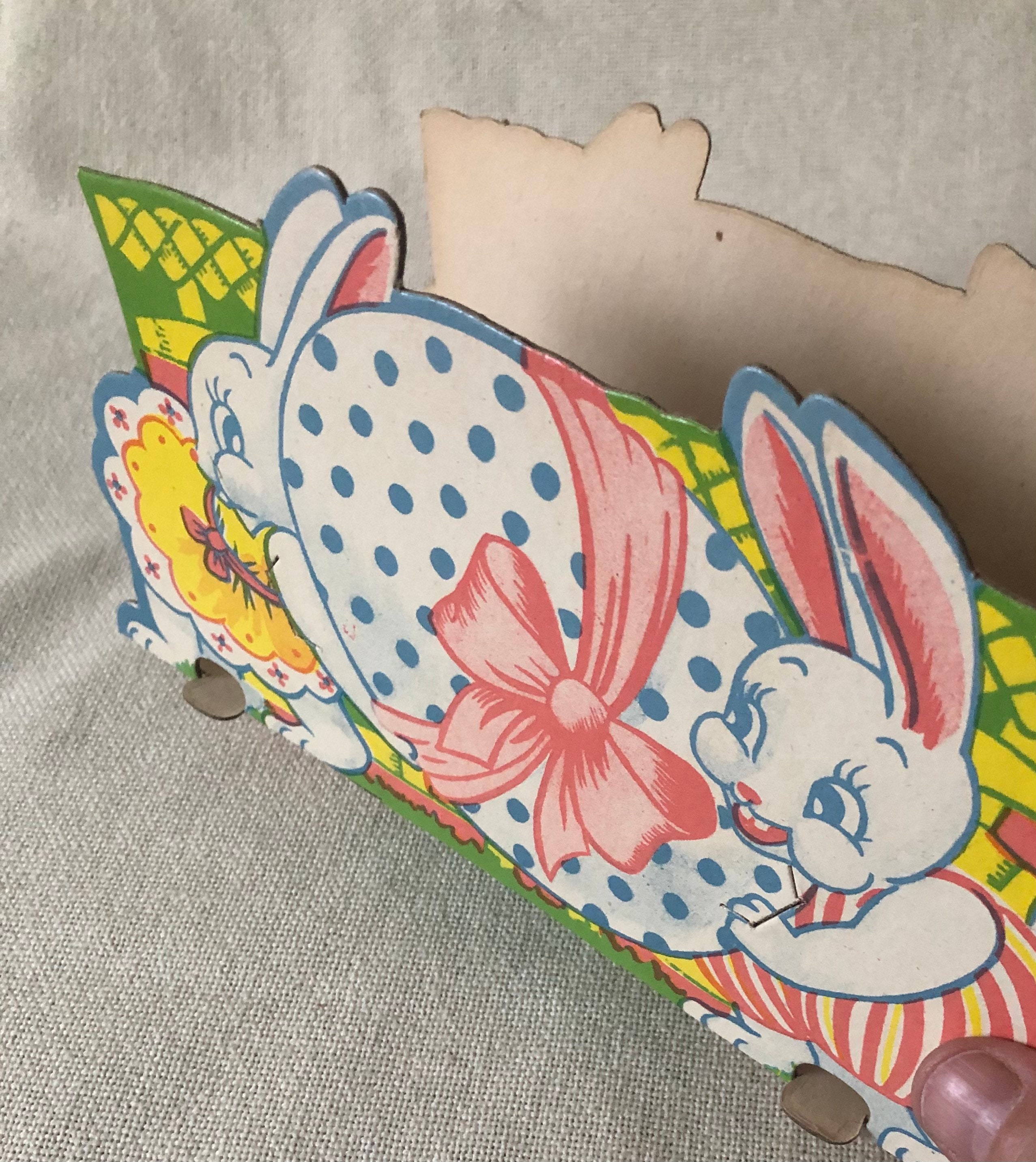 Vintage Easter Folded Bunny Box - Etsy