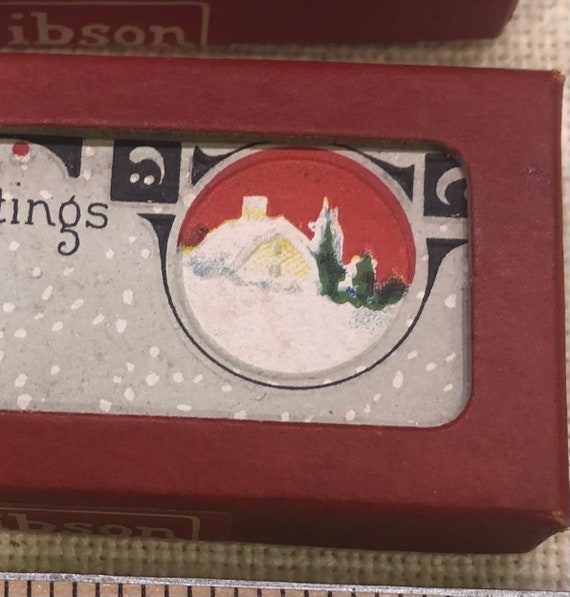 Vintage Gibson Box of Christmas Tags - Etsy
