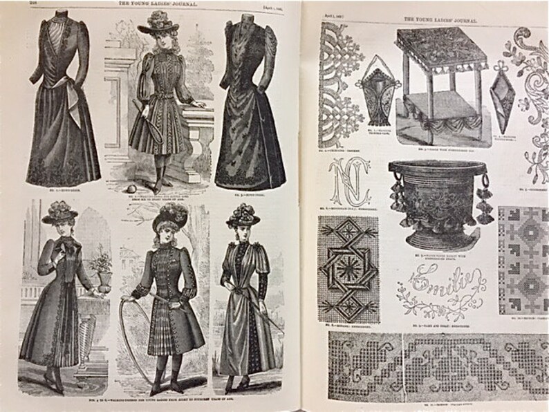 Antique Ladies' Fashion Magazines - 1890 - Etsy