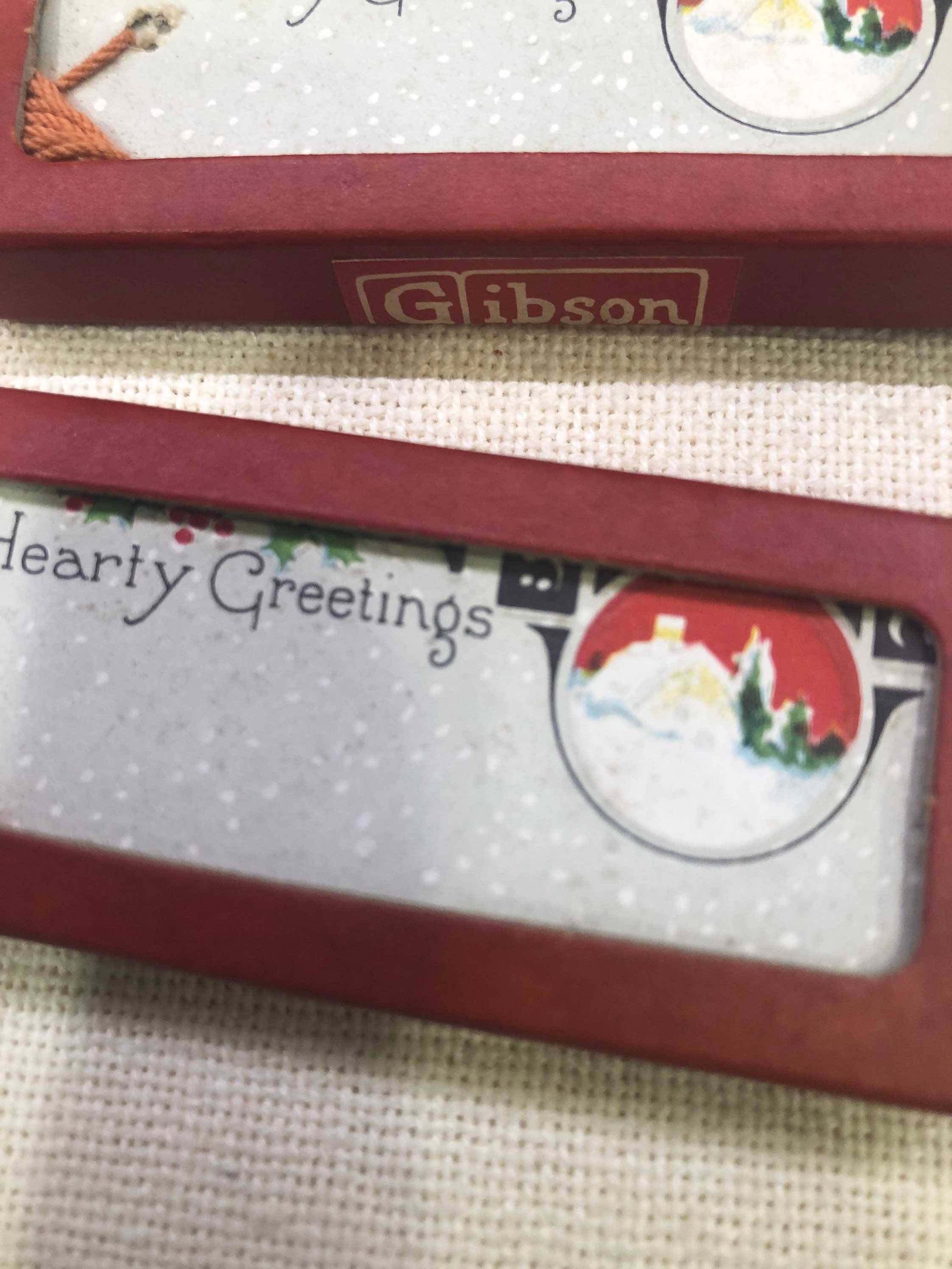 Vintage Gibson Box of Christmas Tags - Etsy