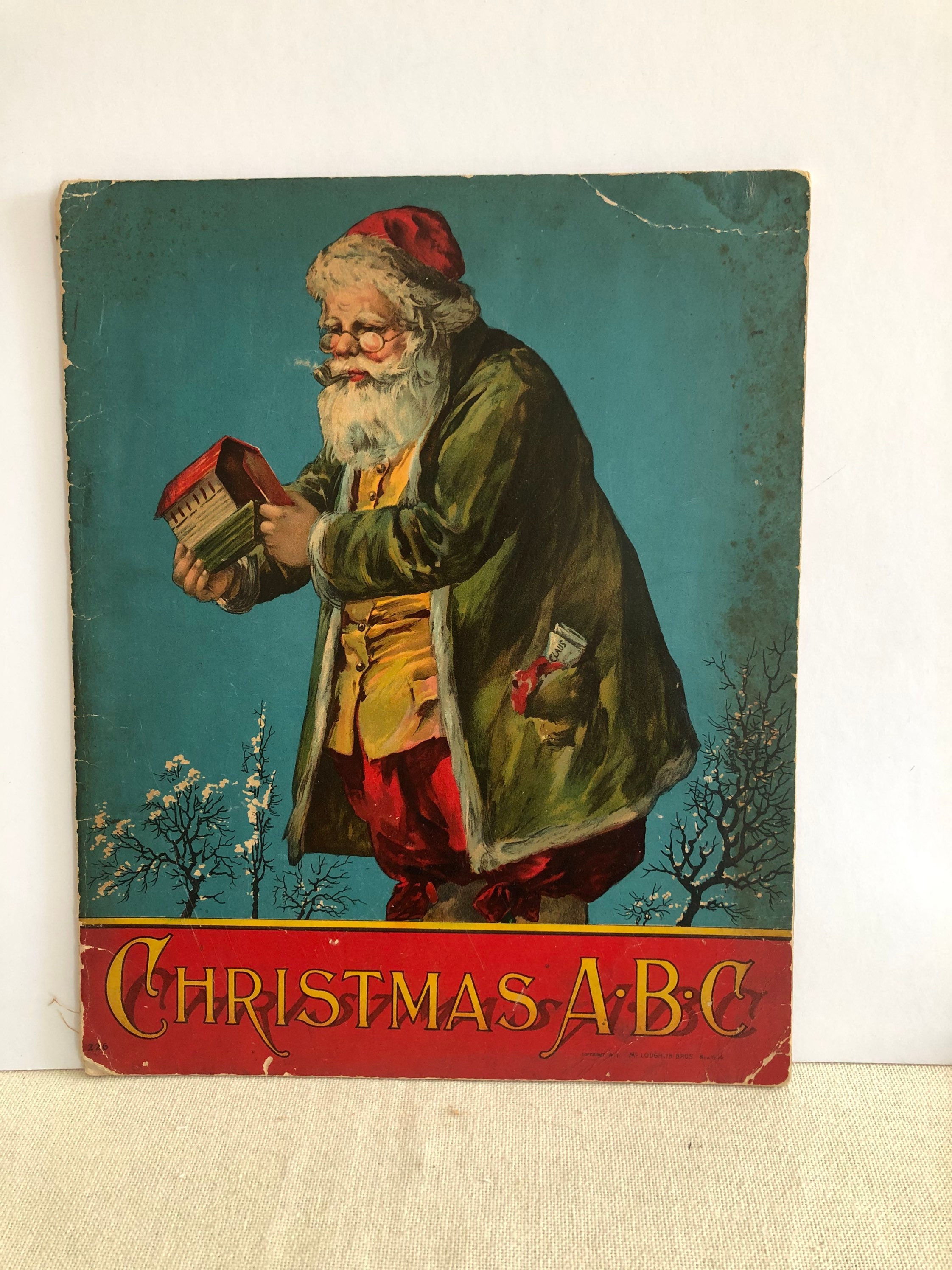 Antique Mcloughlin Christmas ABC Book - Etsy