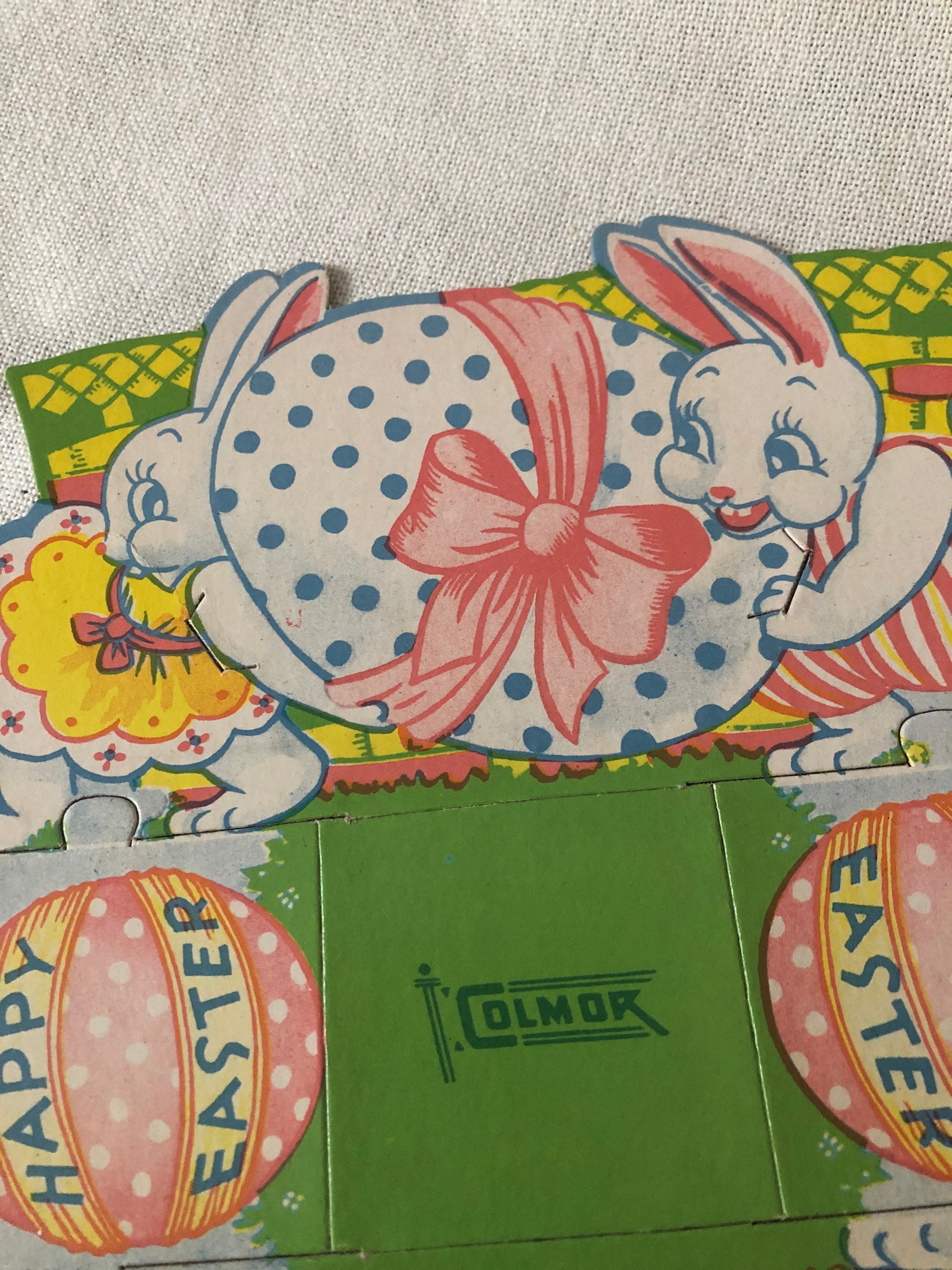 Vintage Easter Folded Bunny Box - Etsy