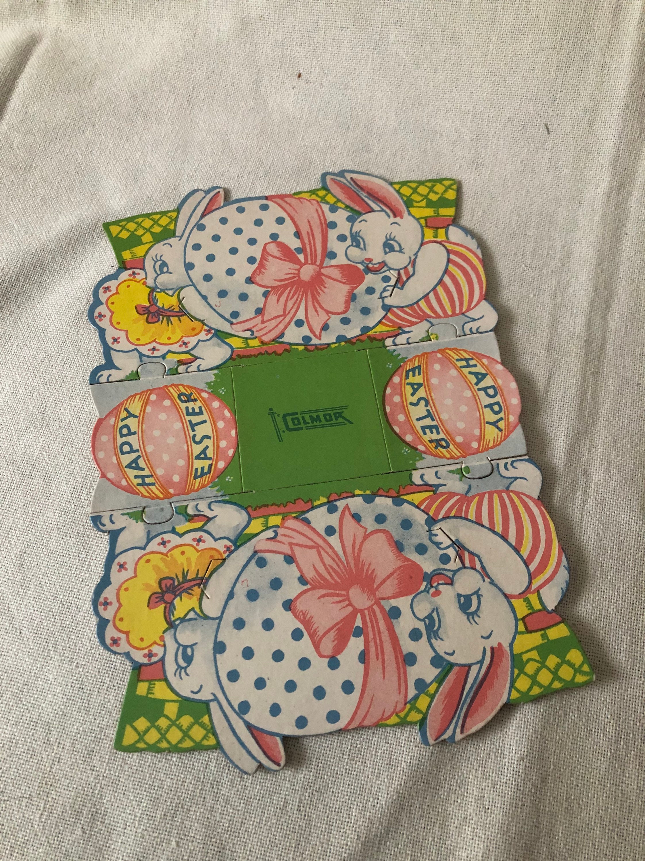 Vintage Easter Folded Bunny Box - Etsy