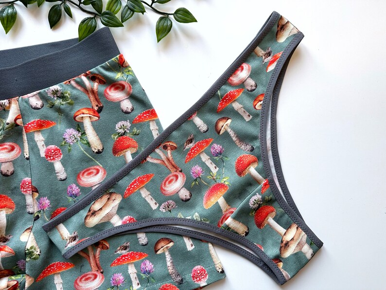 Mushroom Briefs for the Couple Matching Cotton Underwear for - Etsy