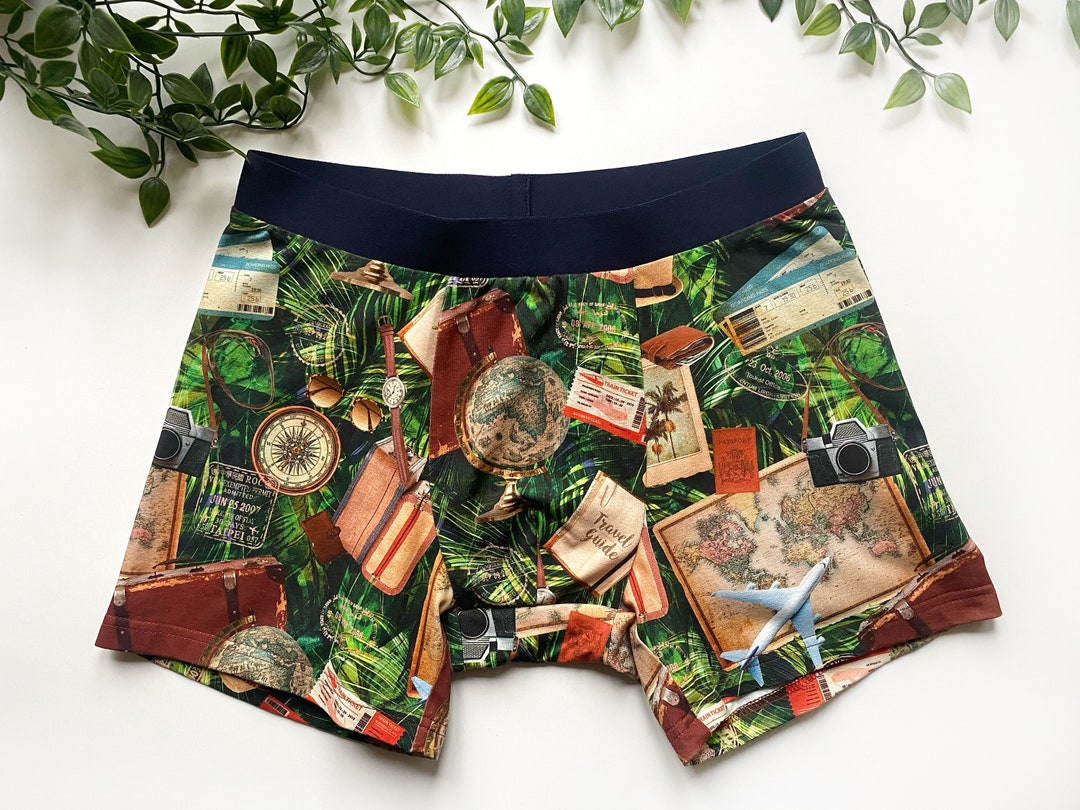 Meb Briefs With Travel Print Cotton Underwear for Him - Etsy