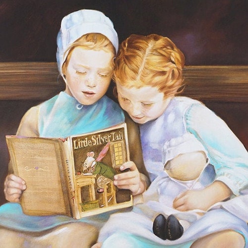 Ian and the Frog Oil Painting Nancy Noel Art Print Amish - Etsy