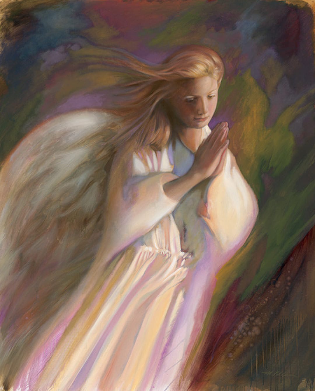 Guardian - Oil Painting, Nancy Noel Art Print, Angel Art, Paper or ...