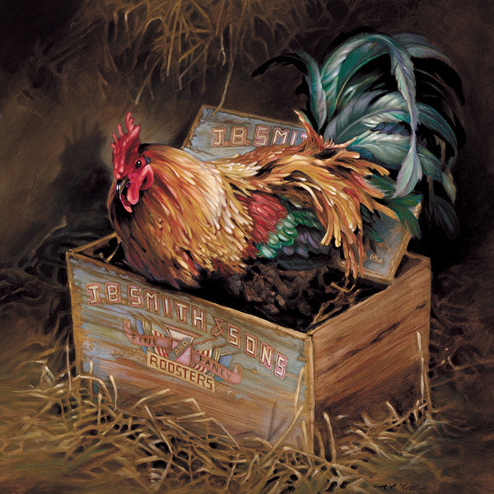 J B Wheaton - Oil Painting, Nancy Noel Art Print, Animal Art, Paper or ...