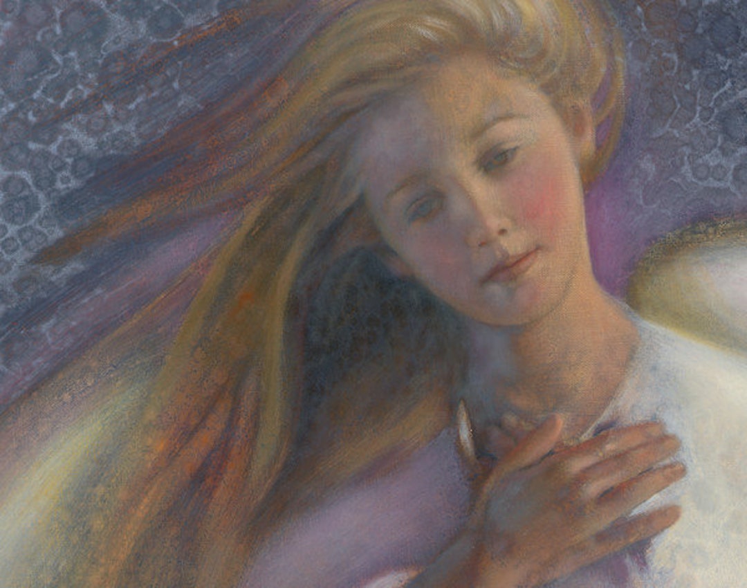 Merciful - Oil Painting, Nancy Noel Art Print, Angel Art, Paper or ...