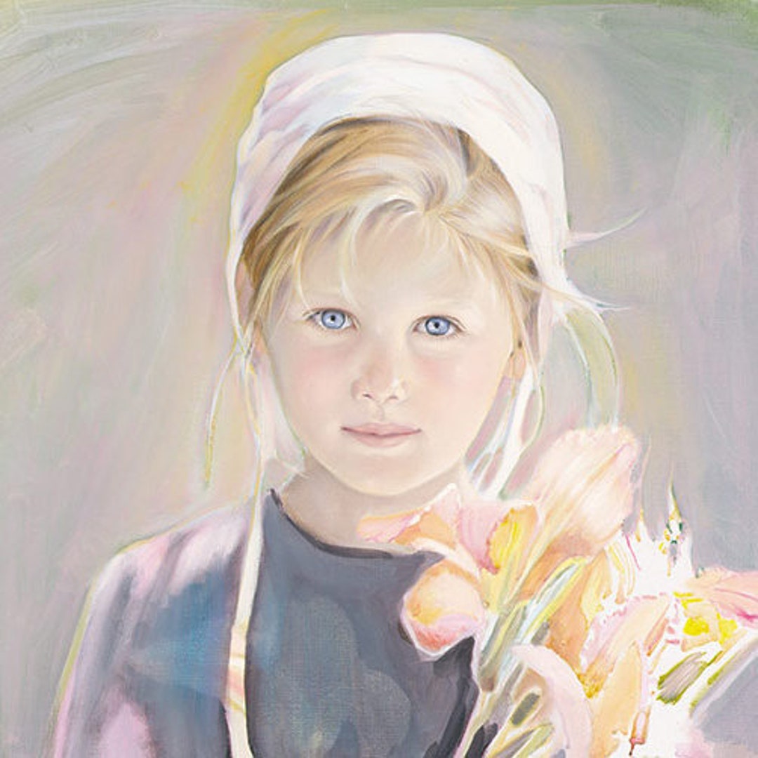 Lilly - Oil Painting, Nancy Noel Art Print, Amish Art, Paper or Canvas ...