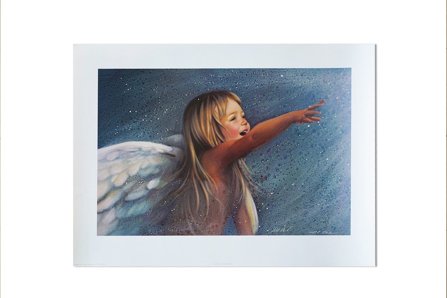 Little Angel Reaching Out - Vintage Nancy Noel - 13"h X 19.5"w - Etsy
